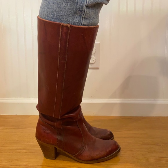 Dex | Shoes | Dex Red Leather Boots In Goodfair Condition | Poshmark